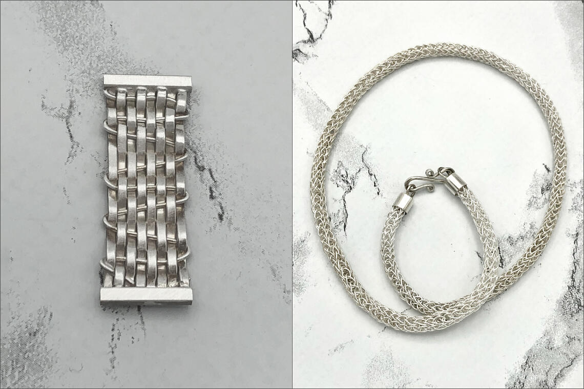 Textile Techniques for Jewelry: Spiral Loop Chain and Woven Sheet ...