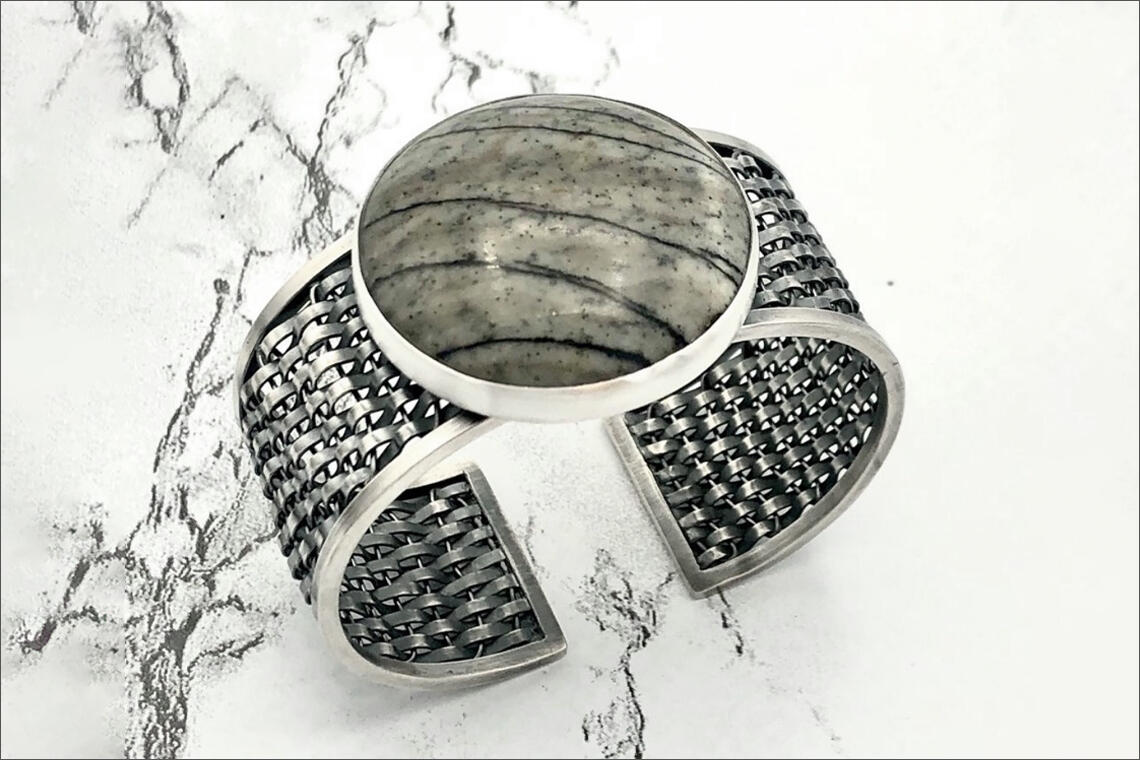 Textile Techniques for Jewelry: Spiral Loop Chain and Woven Sheet ...